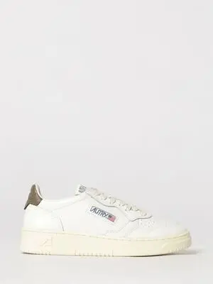 AUTRY Medalist Low Bi Leather Sneakers With Perforated Toe - Cocoa