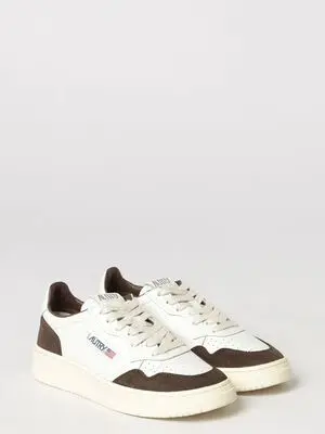 AUTRY Medalist Low Bi Leather Sneakers With Perforated Toe - White 1