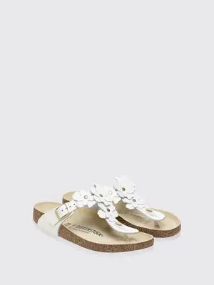 BIRKENSTOCK Gizeh Leather Sandal With Applied Flowers