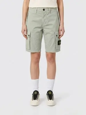 Stone Island Stretch Cotton Cargo Shorts - Green