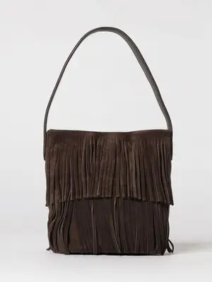 Liviana Conti Iman Suede Bag With Fringes - Brown