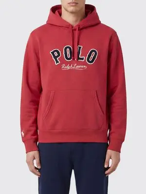 Polo Ralph Lauren Cotton Blend Hoodie With Logo - Red