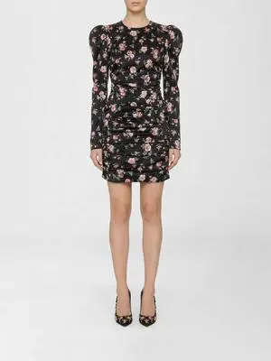 Dolce & Gabbana Floral Print Silk Mini Dress - Pink