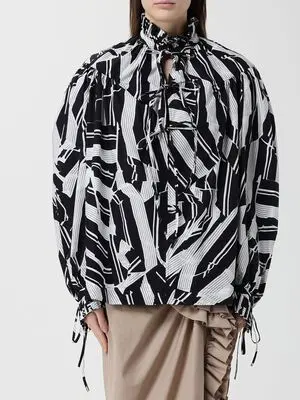 Dries Van Noten Printed Cotton Blouse - Black