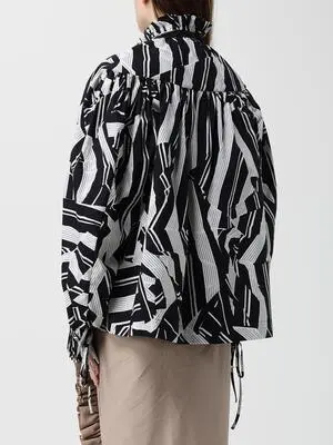 Dries Van Noten Printed Cotton Blouse - Black