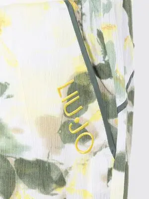 Liu Jo Floral Print Polyester Drawstring Trousers