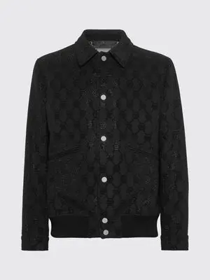 Philipp Plein Rhinestone Monogram Wool Bomber Jacket