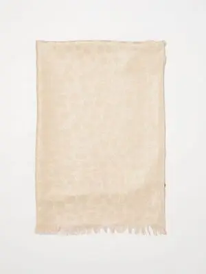 Liu Jo Jacquard Animal Print Viscose Blend Stole - Sand