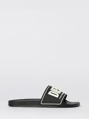 DIESEL® Sa-mayemi Cc Rubber Sliders With Logo - Black