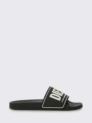 DIESEL® Sa-mayemi Rubber Sliders With Logo - Black