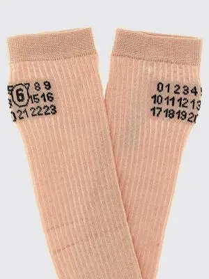 MAISON MARGIELA Stretch Ribbed Cotton Socks - Pink