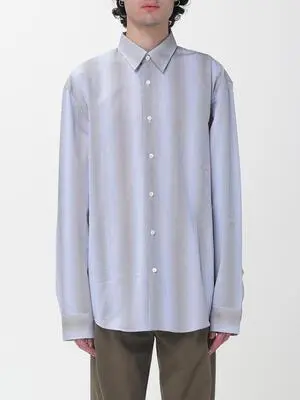 Dries Van Noten Striped Cotton Casual Shirt - Blue