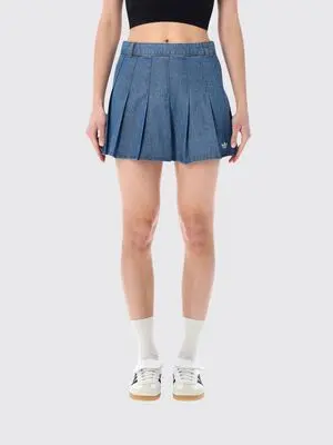ADIDAS ORIGINALS Cotton Mini Skirt - Denim