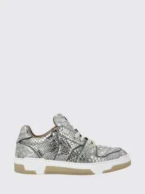Philipp Plein Laminated Python Leather Sneakers - Silver