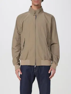 BARACUTA Cotton Blend Bomber Jacket - Beige