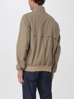 BARACUTA Cotton Blend Bomber Jacket - Beige