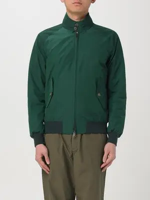 BARACUTA Cotton Blend Bomber Jacket - Green