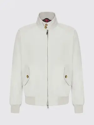 BARACUTA Cotton Blend Bomber Jacket - Ice