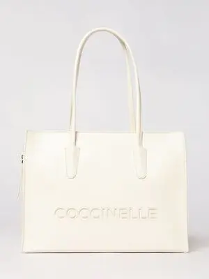 COCCINELLE Hammered Leather Bag - Pearl