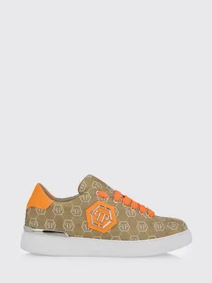 Philipp Plein Hexagon Jacquard Fabric Lace-up Sneakers - Brown