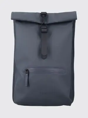 Rains Rolltop Rucksack In Waterproof Pu - Mouse Grey