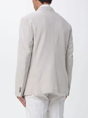 MANUEL RITZ Single-breasted Cotton Blazer - Beige