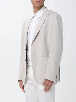 MANUEL RITZ Single-breasted Cotton Blazer - Beige