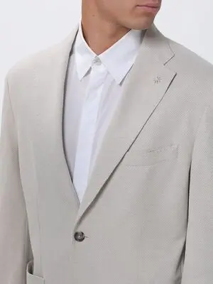 MANUEL RITZ Single-breasted Cotton Blazer - Beige