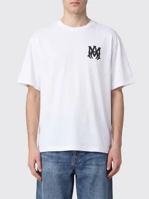 Amiri Relaxed Fit Drop Shoulder Cotton T-shirt With Logo - White