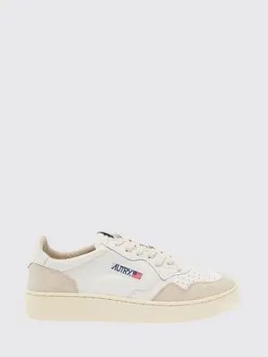 AUTRY Autry Medalist Low Top Sneakers In Bi-Leather And Suede Ecru