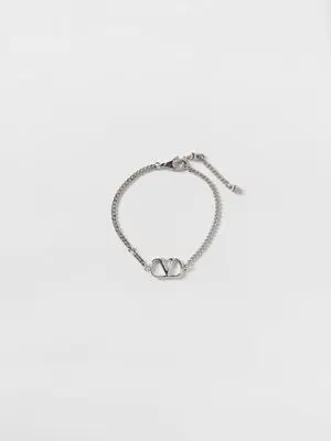 Valentino Garavani Vlogo Signature Metal Bracelet - Silver