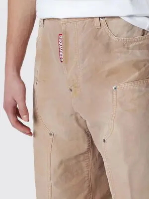 Dsquared2 Wide Leg Cotton Denim Trousers - White