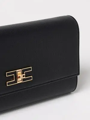 Elisabetta Franchi Clutch With Gold Tone Clasp - Black