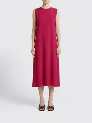 Dries Van Noten Satin Midi Dress - Fuchsia