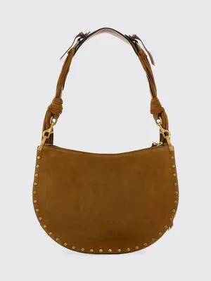 Isabel Marant Étoile Oskan Suede Shoulder Bag With Studs And Fringe