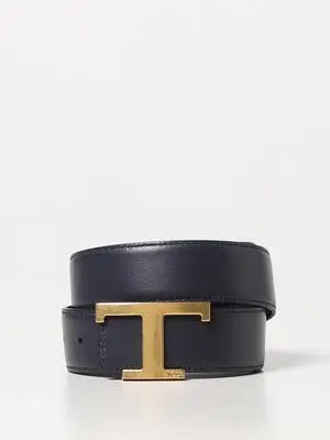 TOD'S Leather Belt With T Buckle