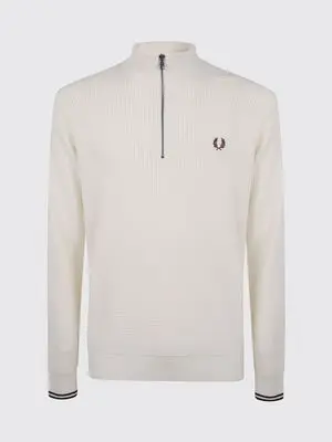 Fred Perry Textured Pullover - Ecru