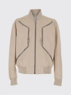 Rick Owens Cotton Bomber Jacket - Beige