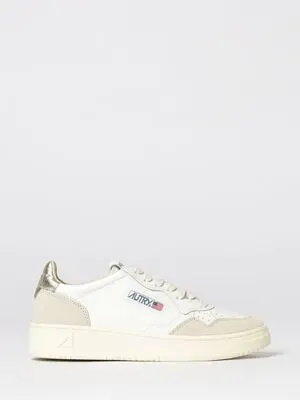 AUTRY Medalist Low Bi Leather Sneakers With Perforated Toe - Beige