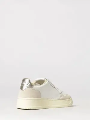 AUTRY Medalist Low Bi Leather Sneakers With Perforated Toe - Gold