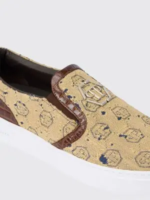 Philipp Plein Canvas Sneakers With Hexagon Jacquard