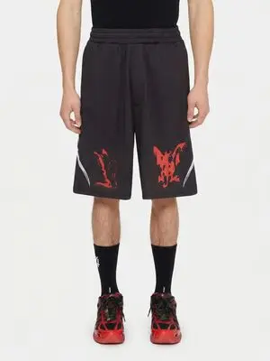 44 LABEL GROUP Printed Cotton Shorts - Black
