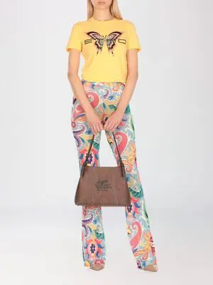 Etro Paisley Print Leather Shoulder Bag