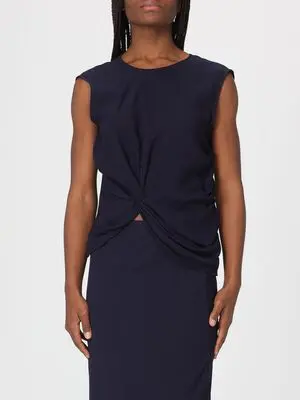 Liviana Conti Aglaia Sleeveless Viscose Top - Blue