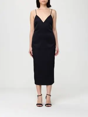 TWINSET Duchesse Midi Dress Black