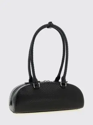 DIESEL® 1dr Dome Bag With Print In Leather - Black