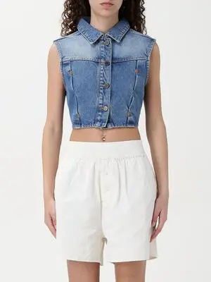 DAILY PAPER Denim Waistcoat - Gnawed Blue