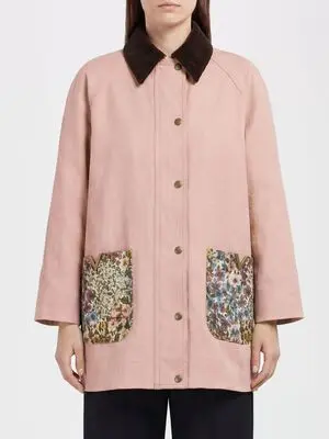 Valentino Garavani Cotton And Linen Jacket With Floral Pockets - Pink