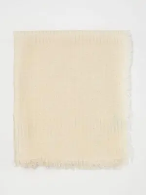 Fabiana Filippi Linen And Lurex Scarf - Butter