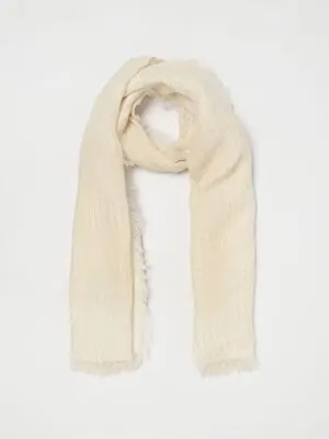 Fabiana Filippi Linen And Lurex Scarf - Butter